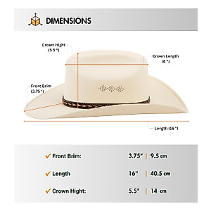 VeloRosso Cowboy Hat, Cowgirl Hat, Cowboy Hats for Women, Cowboy Hat Men, Cowgirl Hats Women, Western Hat, Brown Cowboy Hat, Straw Cowboy Hat…