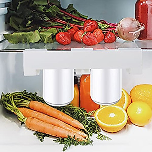 Mobestech Small Fridge Organizer Hanging Soda Can Organizer for Pantry Adjustable Refrigerator Organizer Bins Rack Drink Dispenser Beverage Holder Organization Storage for Kitchen