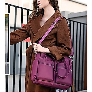 EDIWER Nylon Tote Bag for Women Multi-function Shoulder Handbag Waterproof Travel Crossbody Bag Large Capacity Work bag