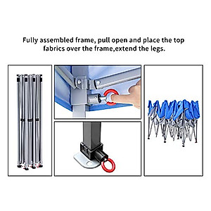 Klismos 10x20 Pop up Canopy Tent Outdoor Party Wedding Gazebos with Sidewalls Blue