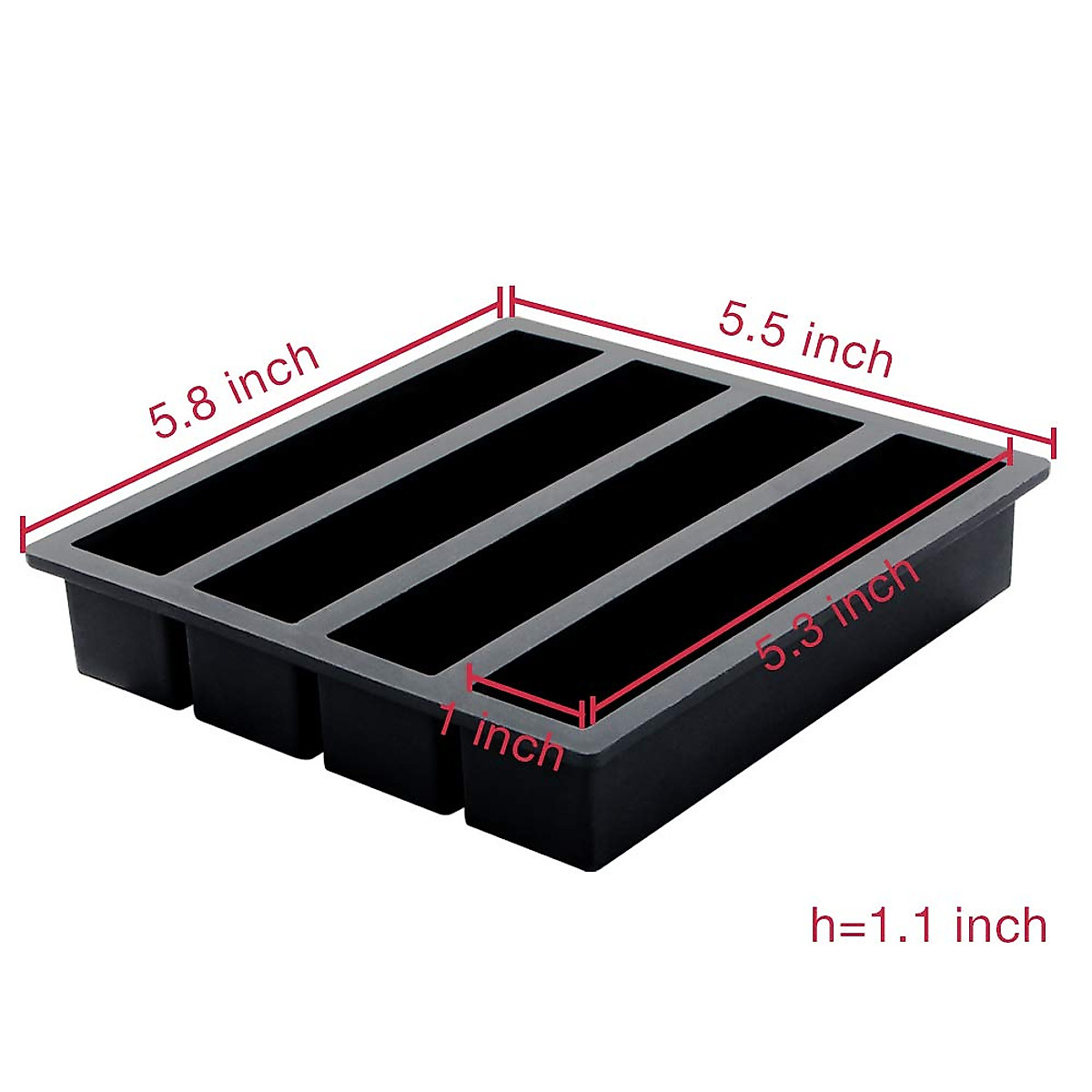 Webake Silicone Ice Cube Trays Butter Mold Set of 2, Easy Release Long Ice Cube Sticks For Cocktail and Whisky, Baking Mold For Instant Pot