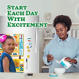 Kids Daily Calendar magnetic,Hang on Wall or Fridge for Home or School.