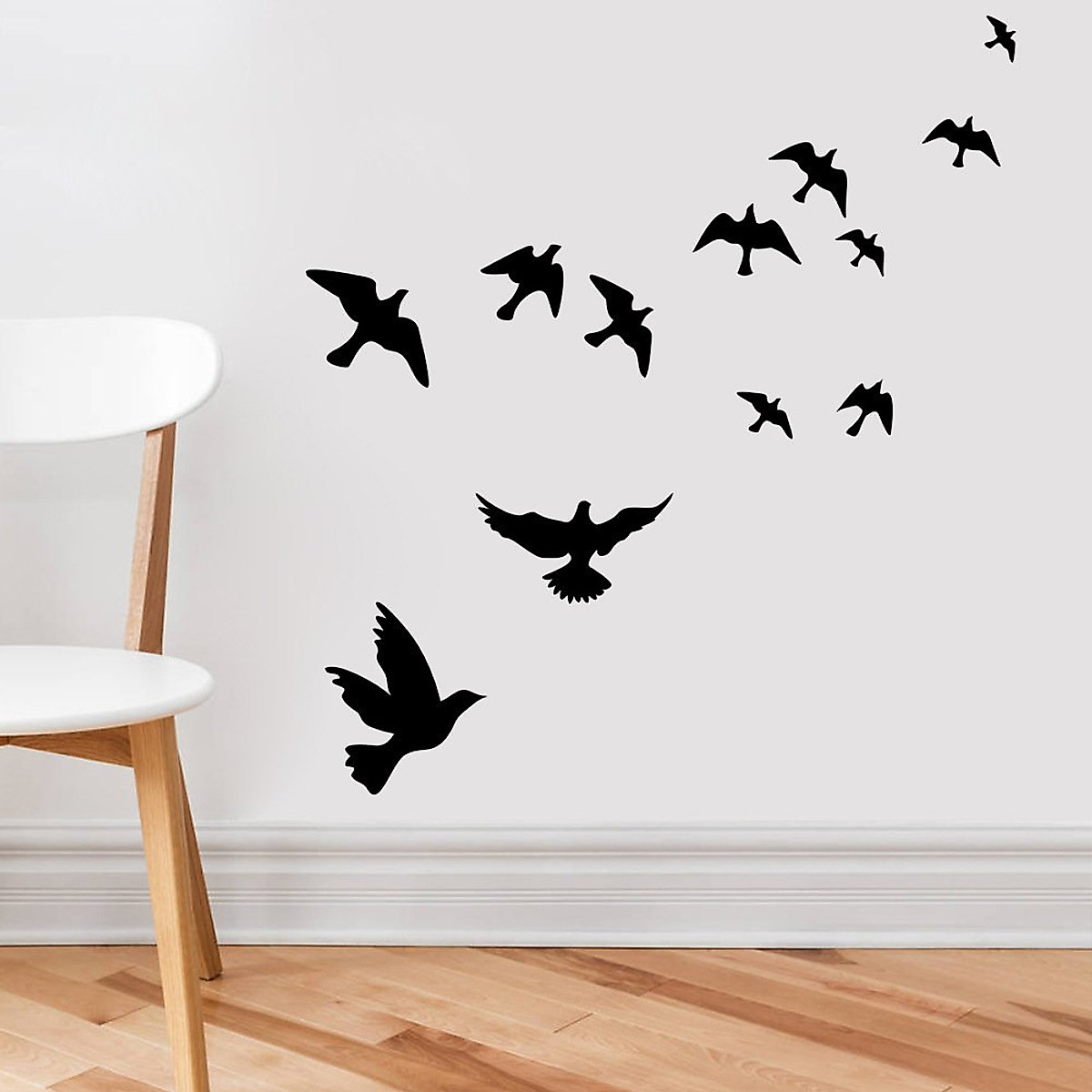 Flying Black Bird Flying High to Sky 3D Removable Vinyl Wall Decals Mural for Nursery Bedroom Tree Wall Decoration