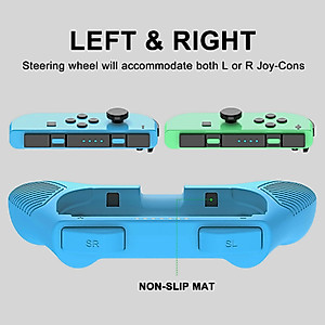 Geserhoo Grip Kit for Nintendo Switch JoyCon Controller - 4 Pack Comfort Game Handle Holder Accessories Fit for Nintendo Switch Controllers (Green&Pink&Yellow&Blue)