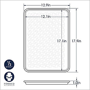 Nordic Ware Heart Embossed Half Sheet, Silver