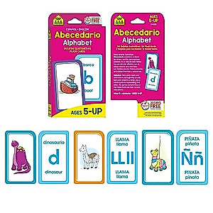 School Zone Bilingual Spanish/English Flash Card Set: Tarjetas de Índice Bilingües Español/Inglés, Alphabet, Sight Words,: Numbers 1-100, Colors & ... Immersion (Spanish) (Spanish Edition)