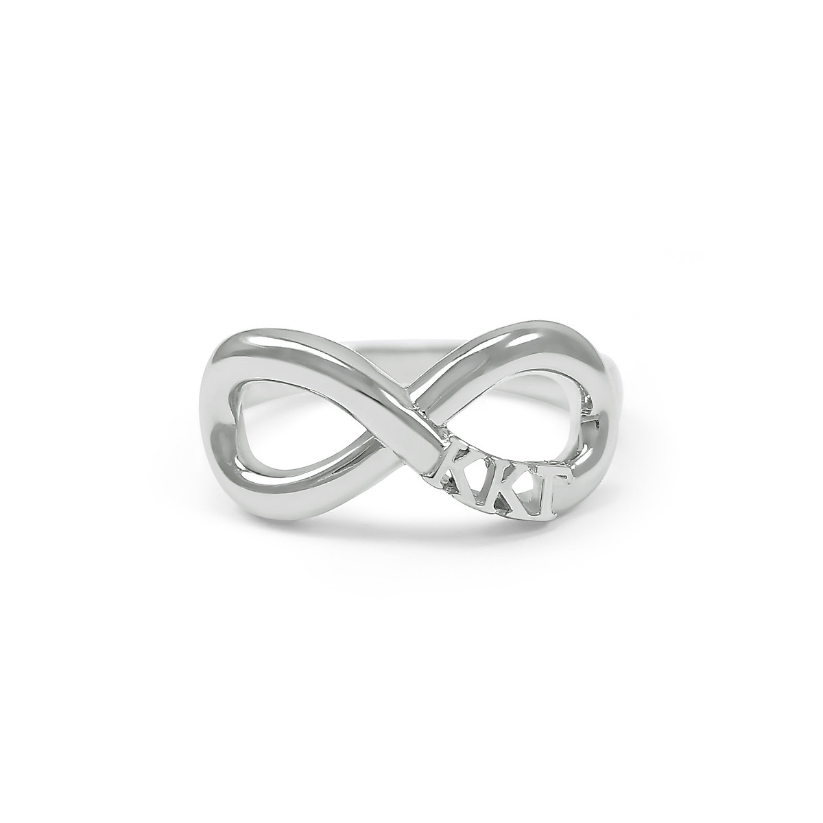 The Collegiate Standard Kappa Kappa Gamma Sterling Silver Infinity Ring (07)