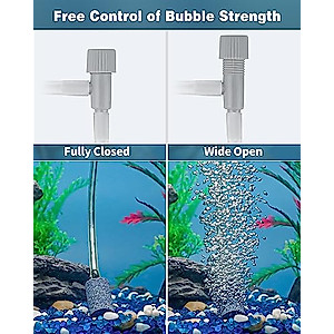 Pawfly Aquarium Air Control Valves Single Way Plastic Air Regulators for Aquarium Air Pump Fish Tank Air Flow Control Valves for 3/16" ID Airline Tubing Adjustable Hose Connectors, 20 Pack