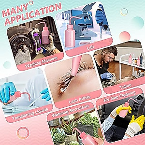 Valchoose 150ML Pink Wash bottles squeeze 5oz Mini Professional, Water Bottle for Lash Extensions, Easy to Carry Lash water bottle squeezer (1Pack)