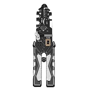 YINLONGDAO 25-in-1 Multifunction Wire Strippers Electeical, 8 inch Wire Crimping Tool, Wire Cutter, Professional Electrician Pliers Tools and Cable Stripper for Cutting, Stripping, Shearing