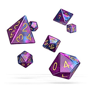 Oakie Doakie Dice RPG Set Gemidice - Amethyst (7)