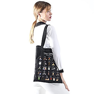 The Office TV Show Inspired Gift The Office Tote Bag Office Merchandise Office Show Fans Gift (Black)