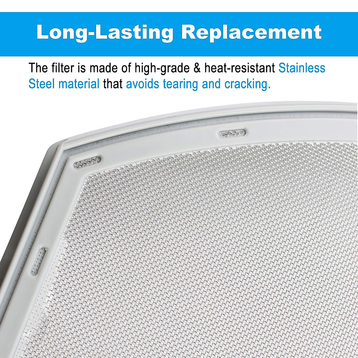 S-Union WE03X23881 Dryer Lint Filter Screen Stainless Steel Compatible With General Electric (GE) Dryer, Replace PS11763056, AP6031713, EAP11763056, Include Clothes Dryer Lint Vent Trap Cleaner Brush