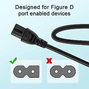 SLLEA 6ft AC Power Cord Cable Plug Compatible with Bose Acoustimass 3 6 9 10 15 25 Series IV Speaker System; Bose 3-2-1 321 GS Series II Powered Subwoofer