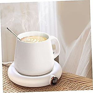 Luxshiny 1pc Coaster USB Coffee Warmer Cup Warmer Electronic Coffee Cup Warmer Heater Coaster Tray Pad Warmer Insulation Cup Heater USB Heating Coaster Coffee Mug Warmer Office Warm Pad