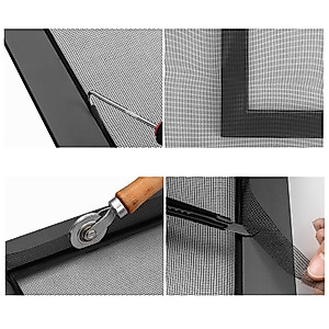 39"×59" Grey Fiberglass Window Screens Repair kit - DIY Adjustable Window Screens mesh Replacement kit for WindowsDoorPorchPatioSliding Screen Door