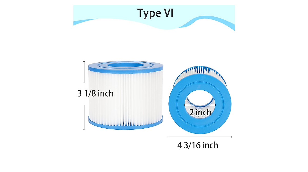 Type VI Hot Tub Filter Replacement - 4 Pack