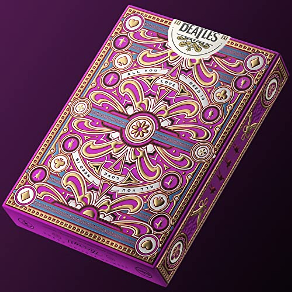 theory11 The Beatles Premium Playing Cards - Pink Deck Officially Licensed Collector's Cards