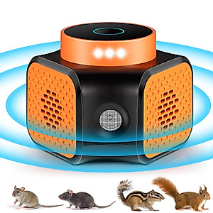 Jahy2Tech Mouse Repellent Ultrasonic Plug in Ultrasonic Pest Repeller 4-in-1 Mice Repellent Indoor Ultrasonic Mouse Repellent with Strobes Light Squirrel Repellent Indoor Attic Houses Garages Barns