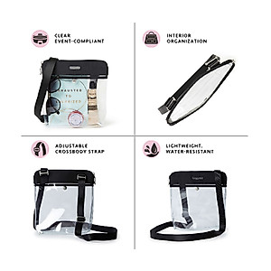 Baggallini womens Stadium Clear Pocket Crossbody, black, One Size
