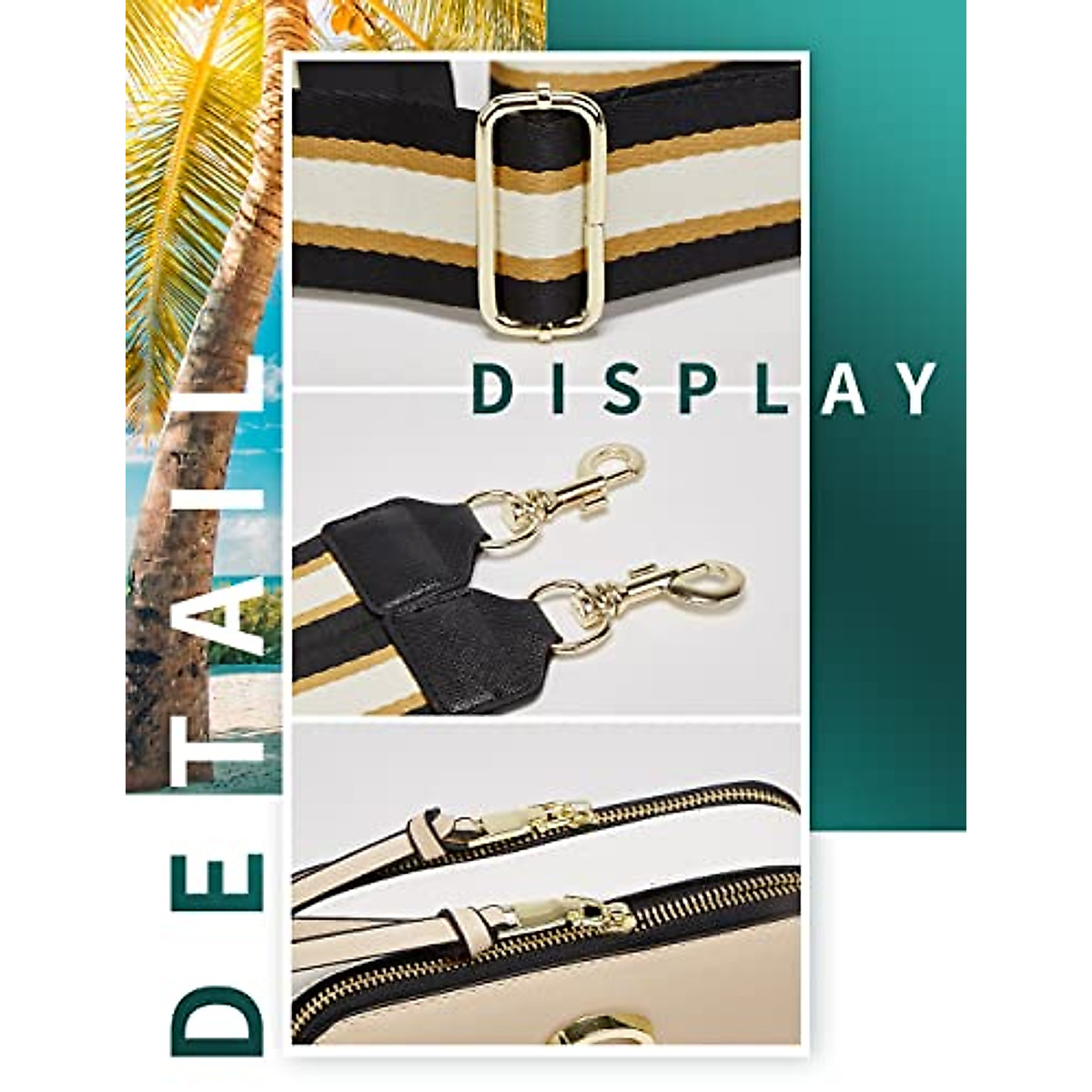 Iswohjzzz Designer Crossbody Bag Purse Women Snapshot Mini Leather Crossbody Bag Wide Strap Shoulder Handbag Camera Clutch Khaki