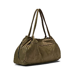 HOBO Prima Medium Handbag For Women - Leather Construction With Magnetic Closure, Roomy and Chic Hand Bag Golden Fir One Size One Size