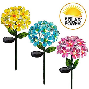 Touch Of ECO Solar LED Metal Flower Stake Light - Perfect for Your Garden, Patio, Walkway, or Outdoor Living Area - Includes 1 Flower Light