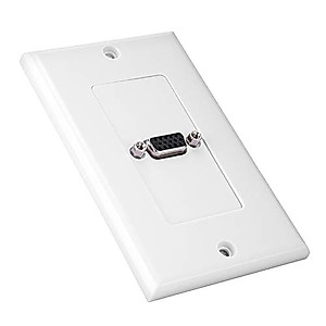 DAUERHAFT Wall Mount VGA Head Flexible Wiring Easy Installation ABS Socket Panel for Engineering Wiring