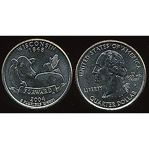 United States. Quarter [25 Cents]. 2004.D (Coin KM#359. UNC) Wisconsin # Art.CN00002
