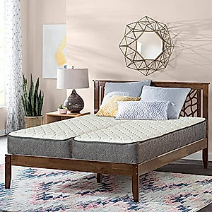 Greaton, 9-Inch Pocketed Coil Rolled Medium Plush Mattress for Adjustable Bed, Split Queen Set of 2 Halves (80x30 Each Half)