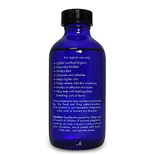 Organic, Witch Hazel – 100% Pure, Witch Hazel, for Face, Acne, Butt, Skin, Scalp, Hair, Body by Zongle Therapeutics, 4 OZ