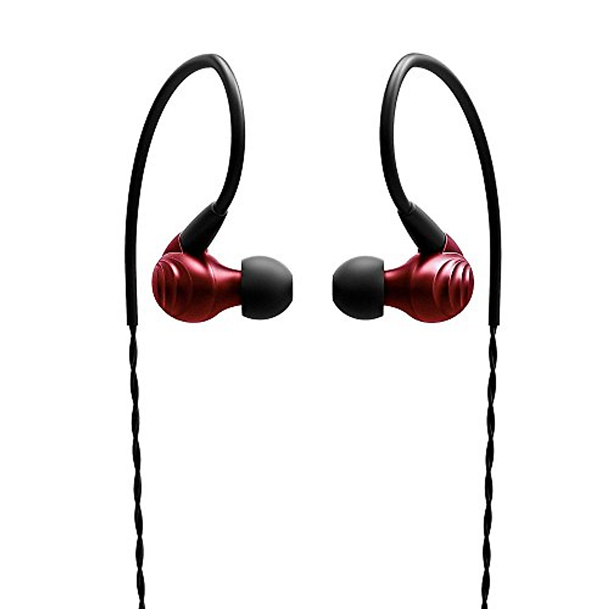 FiiO F9 Best Over The Ear Headphones/Earphones/Earbuds Detachable Cable Design Triple Driver Hybrid in-Ear Monitors with Android Compatible Mic and Remote (Red) ...