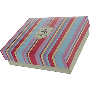 VISCONTI Rainbow Collection Small Leather Purse RFID and Tap and Go RB126 (Plum Multi)