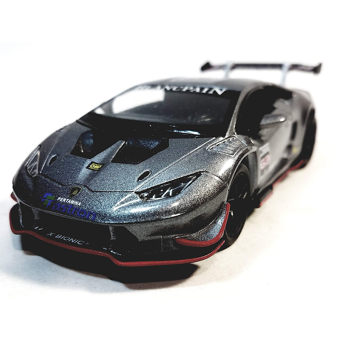 Kinsmart Lamborghini Charcoal Gray Huracan LP 620-2 Super Trofeo 136 Scale Diecast Car , SMALL