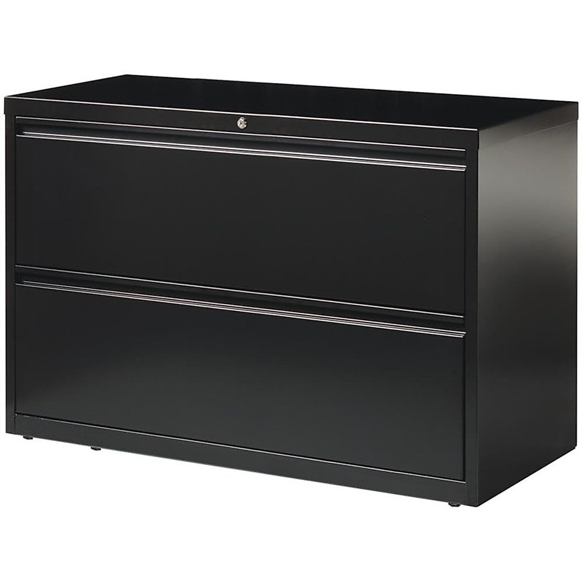 Hirsh 42-in Wide HL8000 Series Metal 2 Drawer Lateral File Cabinet Black