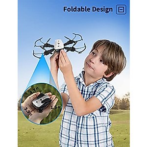 Drones with Camera for Adults/Kids/Beginners - FPV Drone with Camera 1080P Live Video Drones for Kids with 1 Key Fly/Land/Return Design Drones for Adults with 360° Flip/Custom Path/164fts Range RC Drone with Voice/Gesture/Gravity Control Gift Ideas