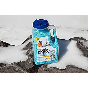 Safe Thaw Concrete Safe 100% Salt Free, Pet Safe Snow & Ice Melter, Industrial Strength, Chloride-Free and Traction Agent. Use on Asphalt, Roofs & On Any Surface, 10 Pound Jug