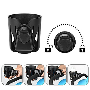 Accmor Universal Cup Holder, Stroller Cup Holder, Bike Cup Holder, 360° Rotatable Large Caliber Designed Cup Holder for Stroller, Wheelchair, Walker, Scooter
