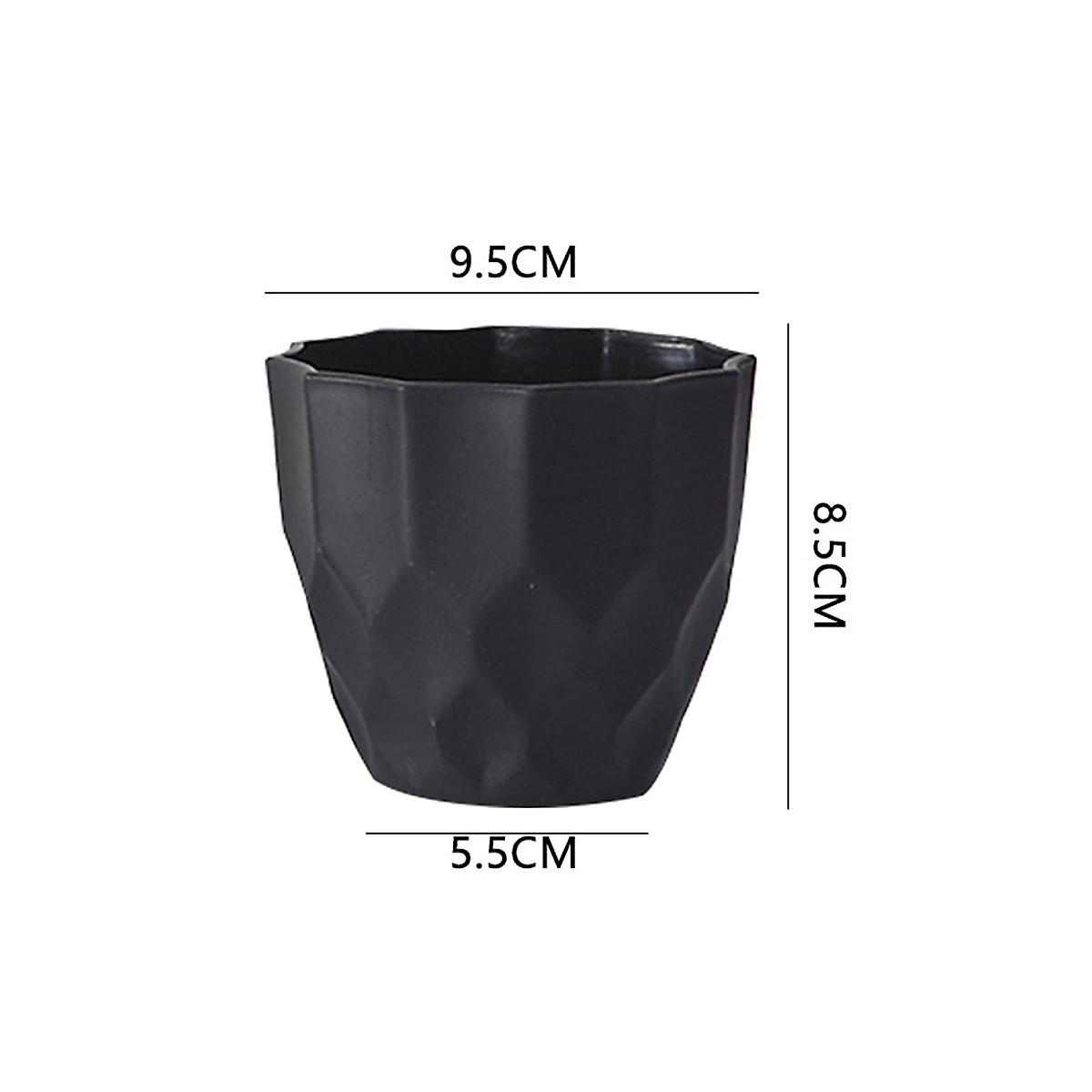 Bonsai Planter Decorative Small Lightweight Frosted Plastic Flower Pot Round Bottom Small Planter for Home Succulent Pot Simple