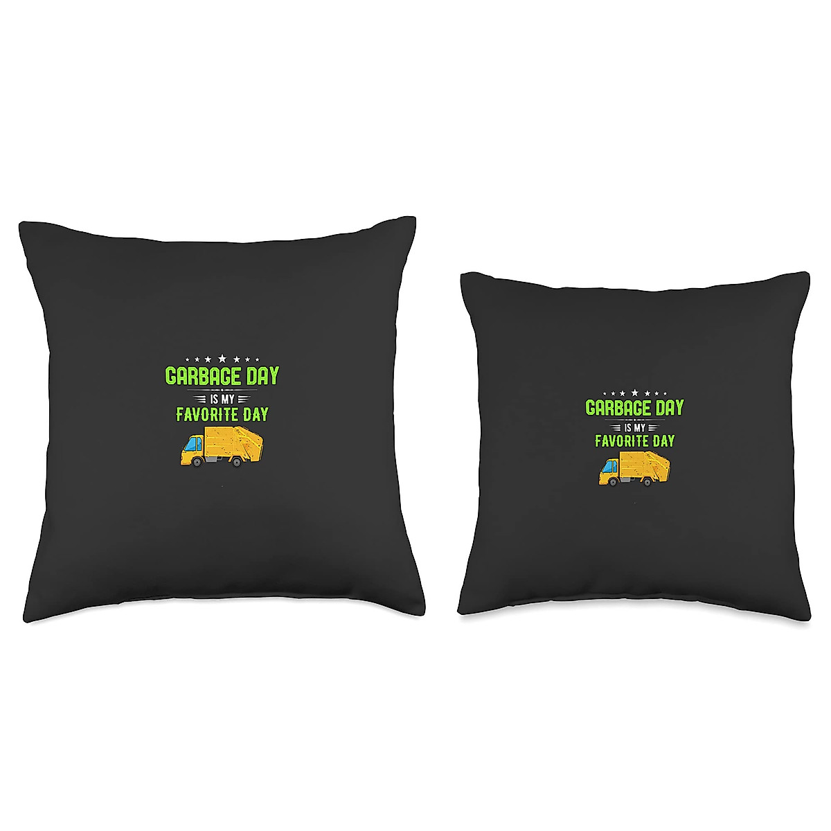 Trash Collector Birthday Garbage Truck Day Lovers Kids Gift Throw Pillow