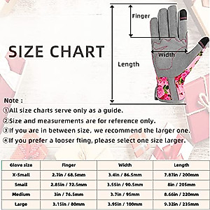 YRTSH Leather Gardening Gloves for Women, Flexible Breathable Garden Gloves,Thorn Proof Working Gloves Touch Screen Gardening Gifts - Medium Pink