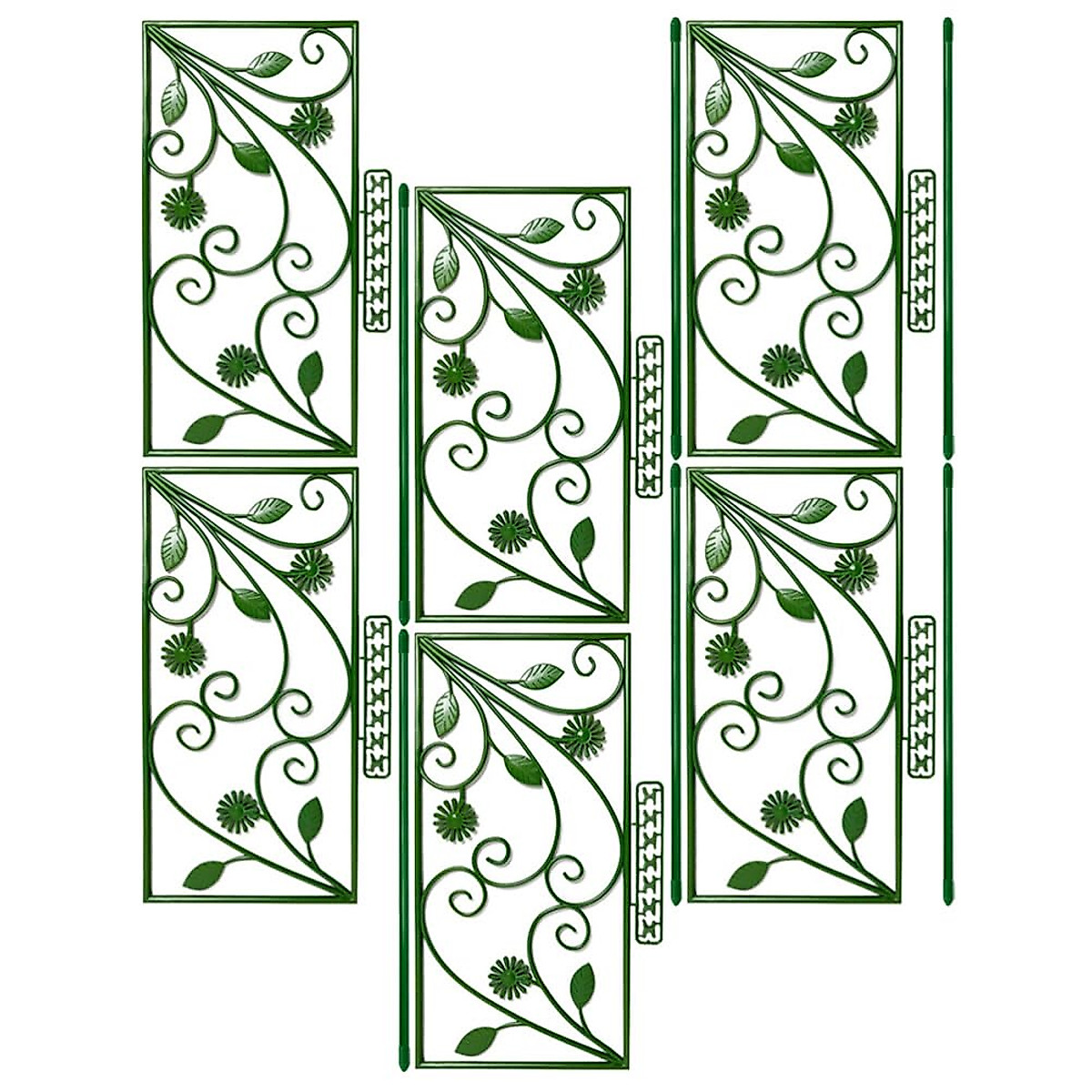 Didiseaon 6pcs Tomato Support Garden Fence Edging Orchid Support Stakes Decorative Garden Edging Lawn Fence Pot Plants Indoor Vine Plant Climbing Stand Planter Climbing Vine Fiberglass Rod