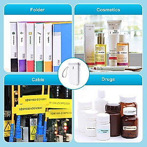 Label Maker Machine NiiMbot D11 Pink with 1 Free Roll Tape, half inch Thermal Label Printer for Home Office Business Organization USB Rechargeable - Compatible with Android & iOS Applied