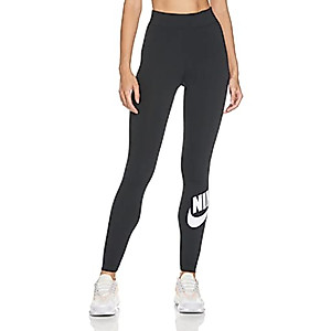 Nike Sportswear Essential Women's High-Waisted Leggings (Medium, Black/White)