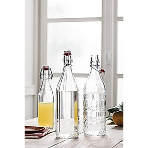 Bormioli Rocco Moresca Bottle, 33.75 oz, Clear