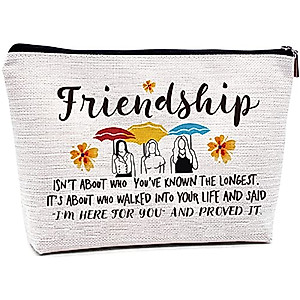 Xinezaa Women Makeup Bag for Best Friends Friendship Gifts for Women Friend Gifts for Women