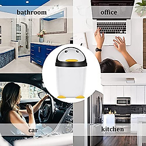 Cartoon Desktop Trash Can Penguin Shape Storage Bucket Small Garbage Can Waste Basket for Kitchen Bedroom Office