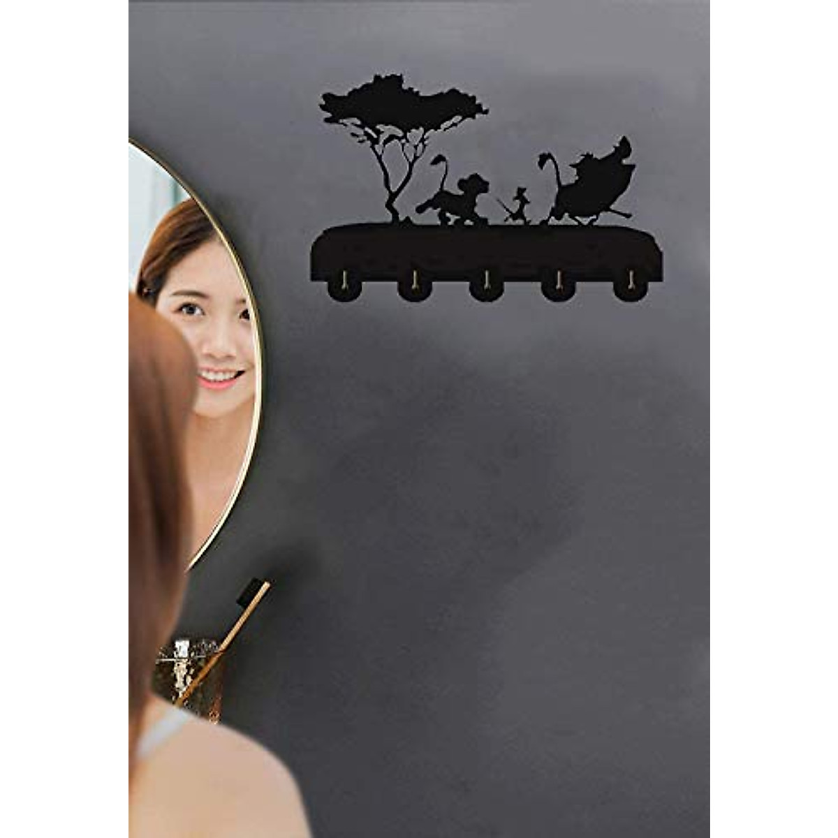 Hakuna Matata Wood Key Holder, Key Rack, Sweet Home Hook Hanger and Multiple Personalized Design Key Rack for Home, Entryway, Living Room, Bathroom, Kitchen(A3)
