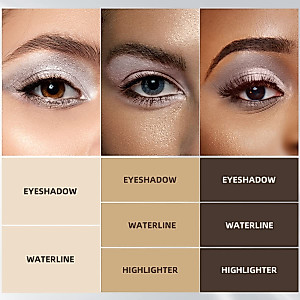 LUXAZA Cream Single Eyeshadow Stick with Blending Brush, Hypoallergenic Eye Shadow Stick Makeup, Pro Waterproof & Long Lasting Eye Brightener Stick, Eyeshadow Pencil Crayon Shimmer #73