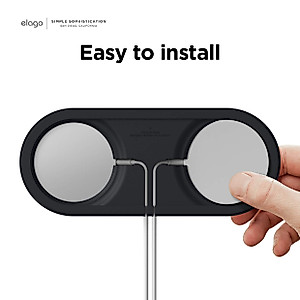 elago 2 in 1 Wireless Charger Stand, Charging Station Designed for MagSafe, Compatible with iPhone 16/15/14/13/12, AirPods Pro/Pro2 & AirPods 3, 4 – [Black] [Charging Cable Not Included]
